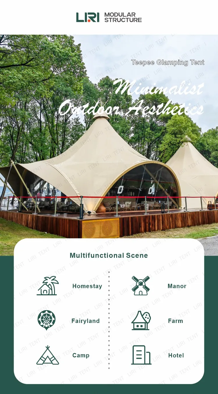 LIRI TENT - Durable Outdoor Teepee Glamping Tents for Events