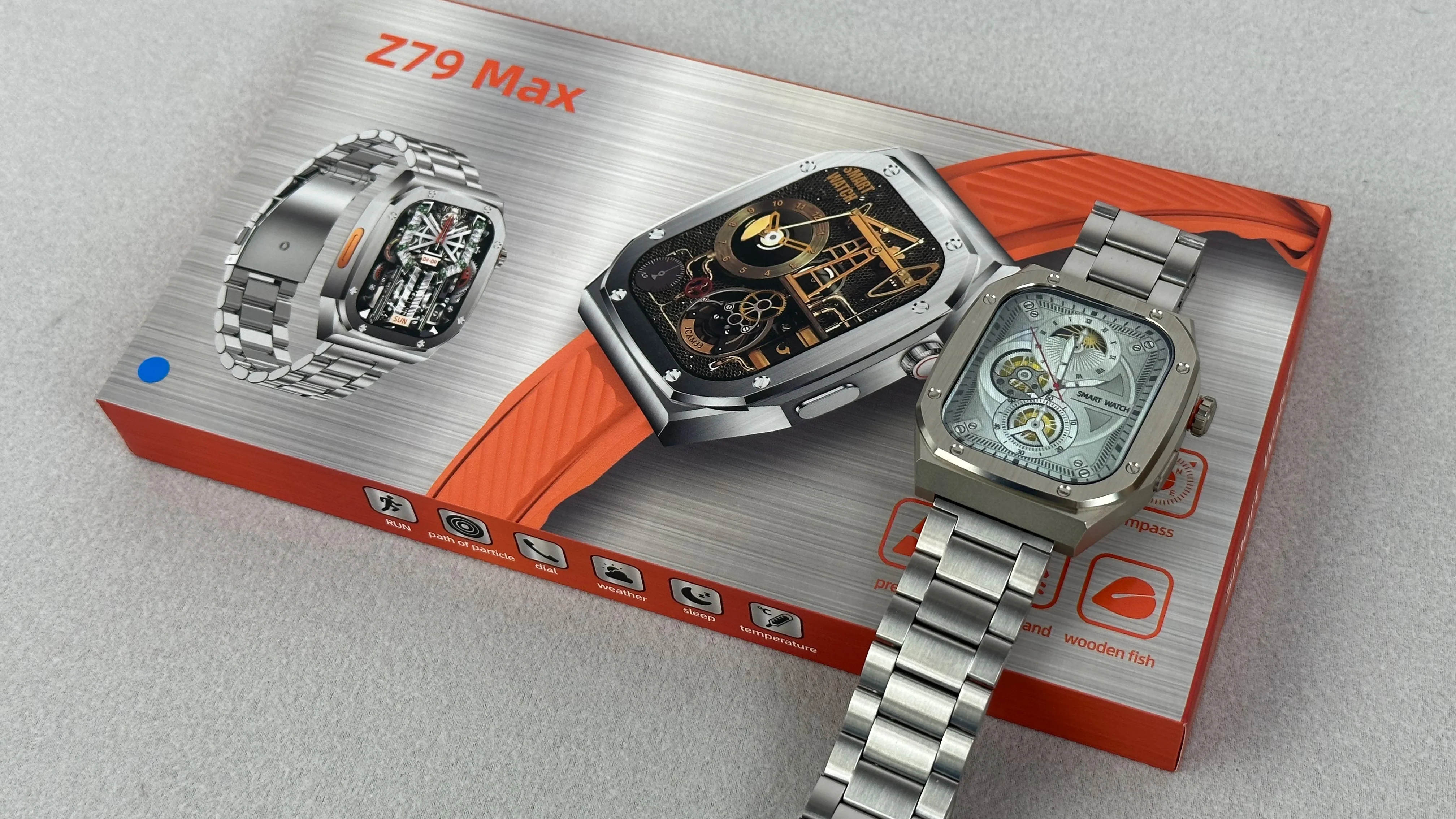 Z79max Smartwatch Stainless Steel Waterproof Compass Nfc Heart Rate ... Z79max Smartwatch Stainless Steel Waterproof Compass Nfc Heart Rate ...