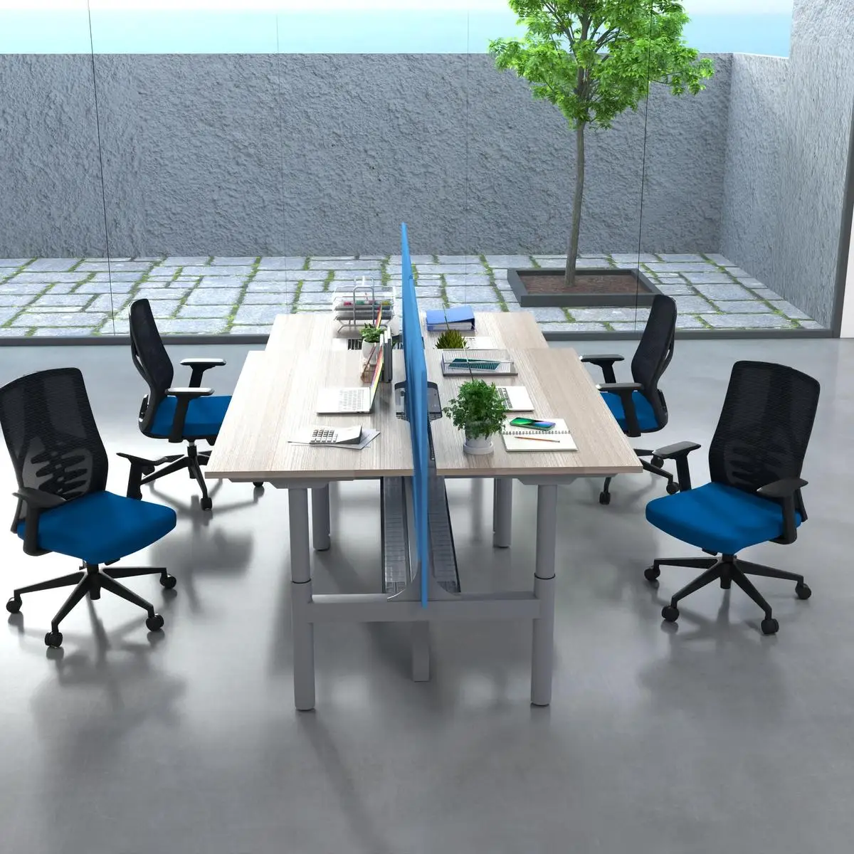 4 Person Legs Electric Motor Lifting Column 4 Standup Metal Height ...