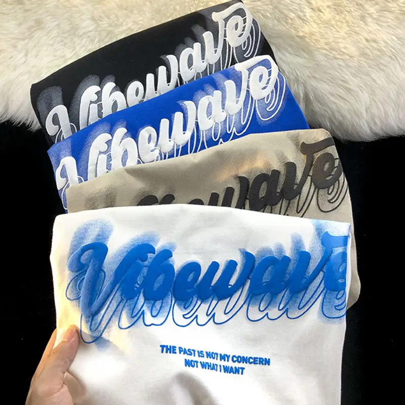 Custom 3d Puff Printing On Tee Shirt For Man Oversized Casual Wear ...