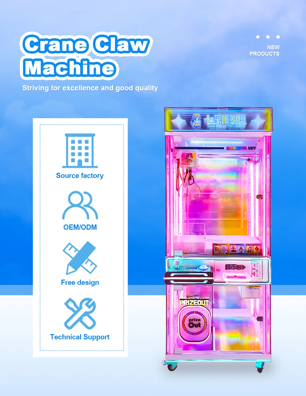 Toy Plush Catcher pink Claw Machine with Bill Acceptor Arcade Game Doll ...