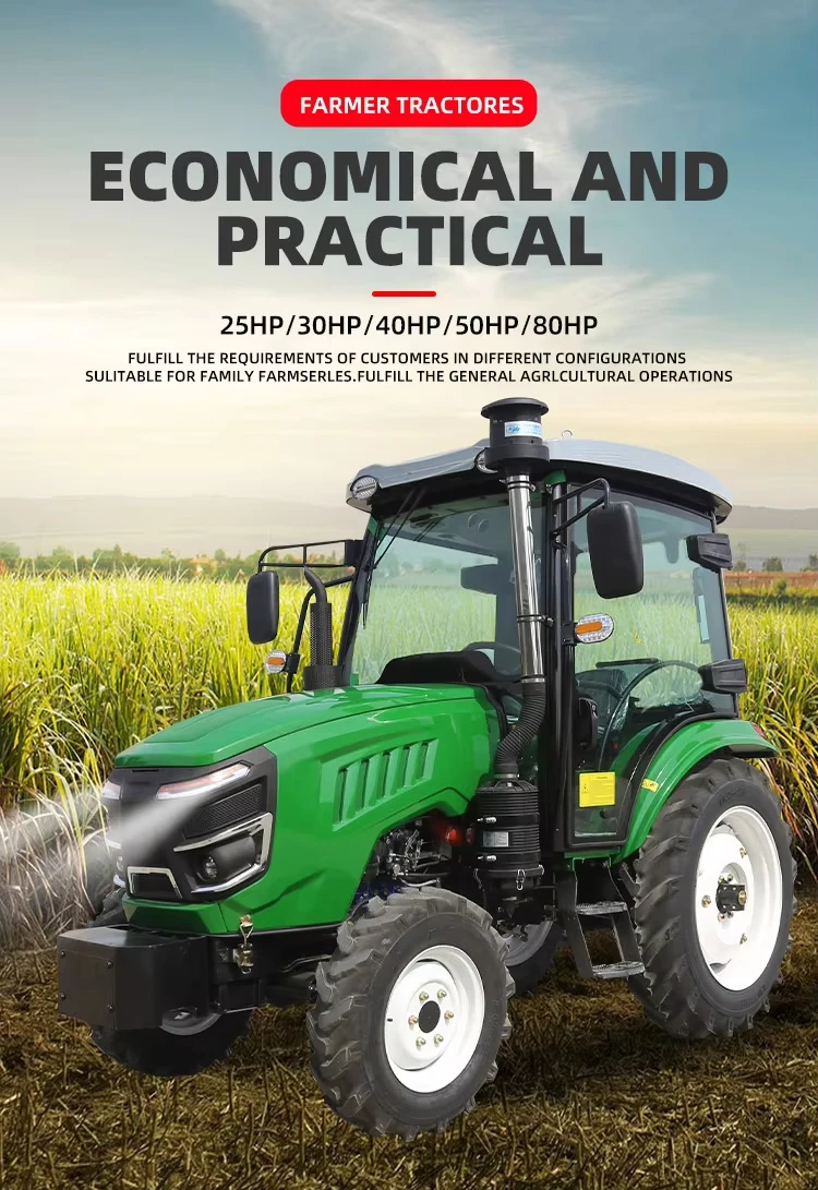 Mini Manufacturer Supply Low Price 4*4 Agricultural Tractors