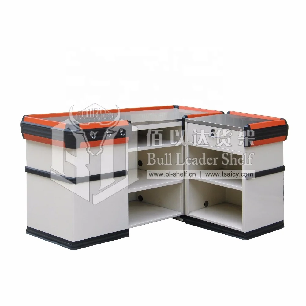 Customized Supermarket Cashier Cash Desk Checkout Counter