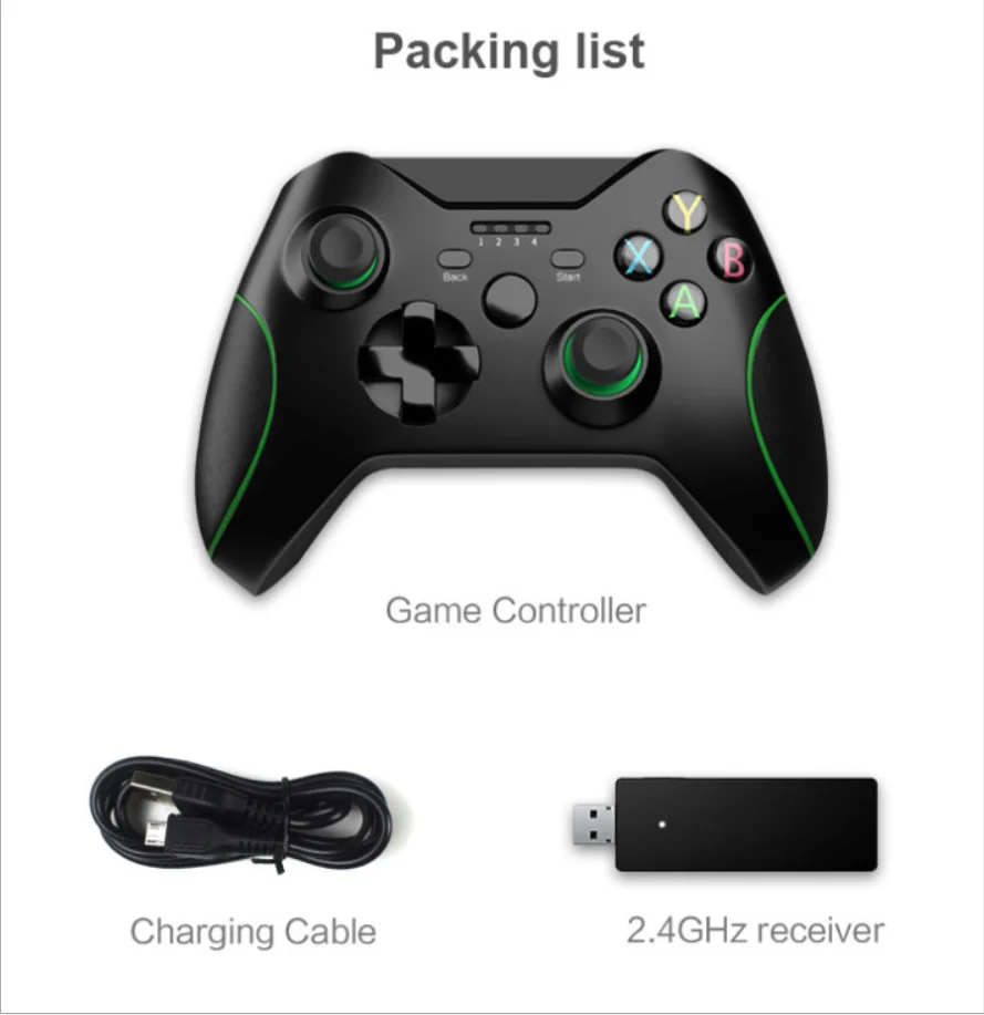 High Quality Wireless Joystick Double Shock Gaming Gamepad Video Game Console Controller for X ...