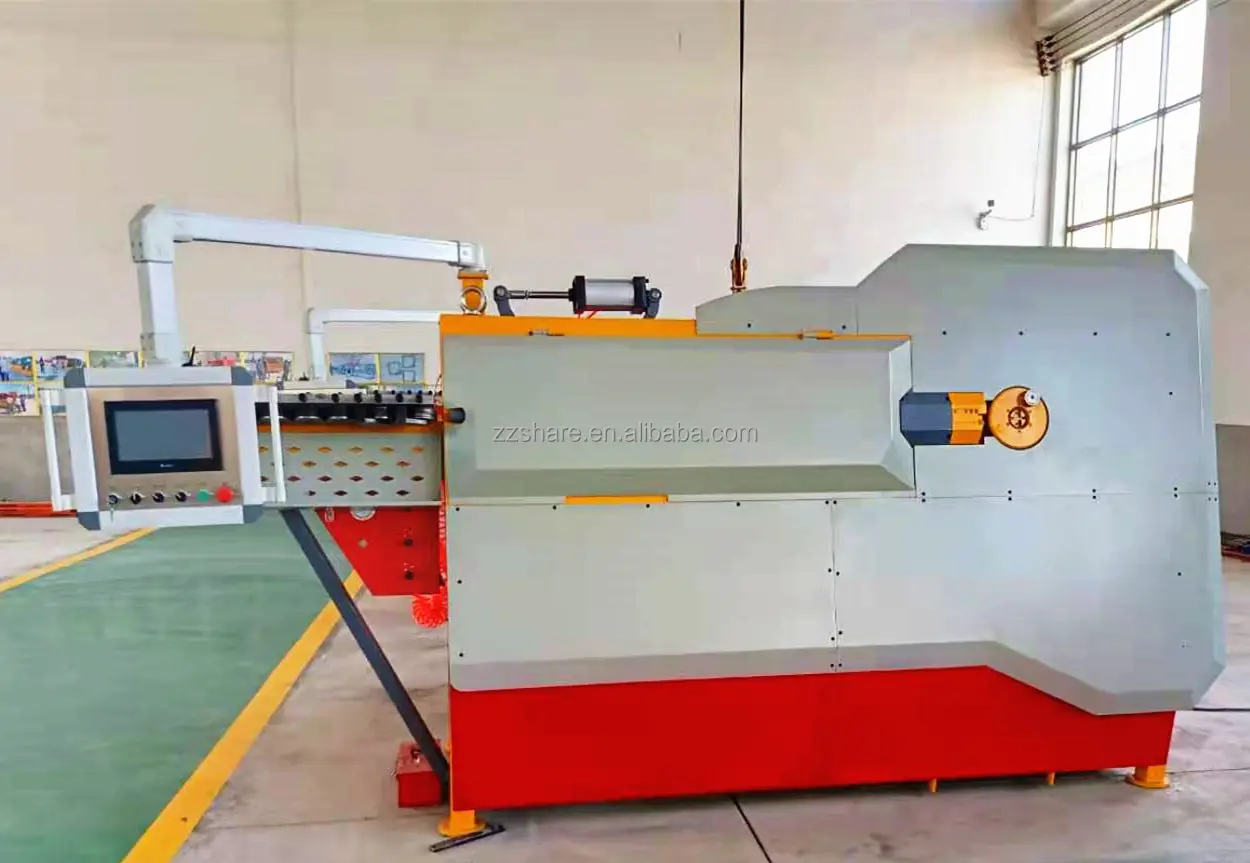 Automatic CNC Rebar Bender Cutter - Steel Bar Cutting & Bending Machine ...