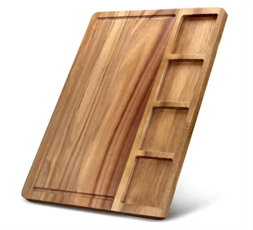 Kitchen Large Acacia Wood Cheese Cutting Boards Charcuterie Board With ...