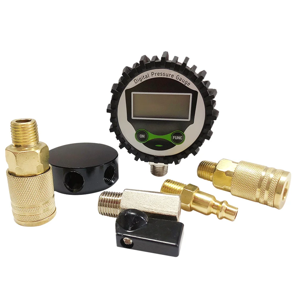 Tire Inflator 4 Port Air Pneumatic Valve Manifold Gauge for Car Trucks ...