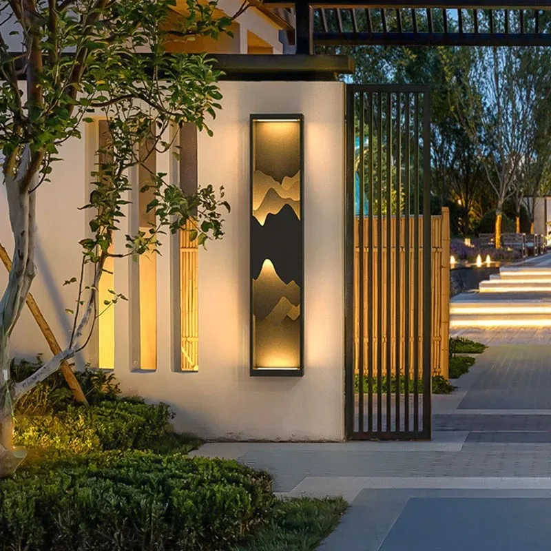 Outdoor Garden Wall Lamp Retro Landscape Decorative Wall LED Courtyard ...