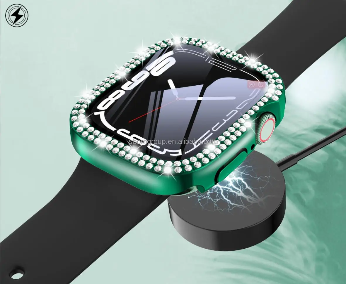 NEW Launched Diamond Glass Case Smart Watch Electroplating Bling ...