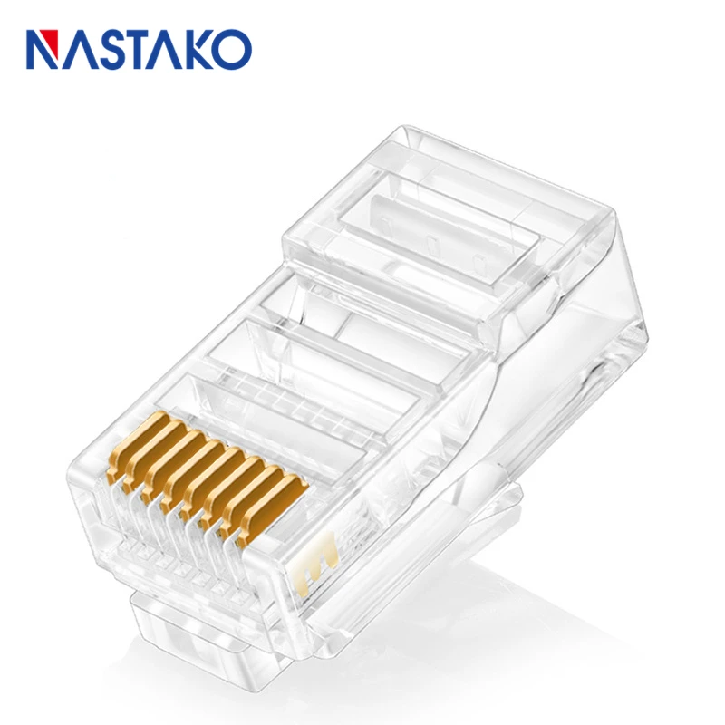 Easy Pass Through Cat5e Rj45 Connector Utp Gold Plated Rj45 Modular ...