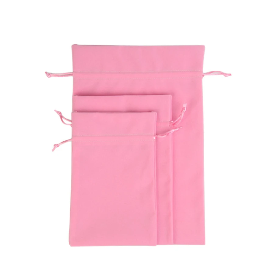 Manufacturer wholesale pink velvet drawstring bag, high end, beautiful ...
