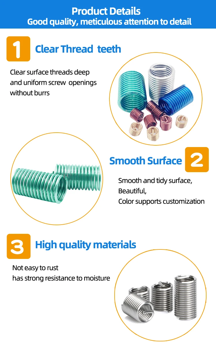 DIN 8140 M7x1 Wire Thread Insert - Threading Repair Heli-coil
