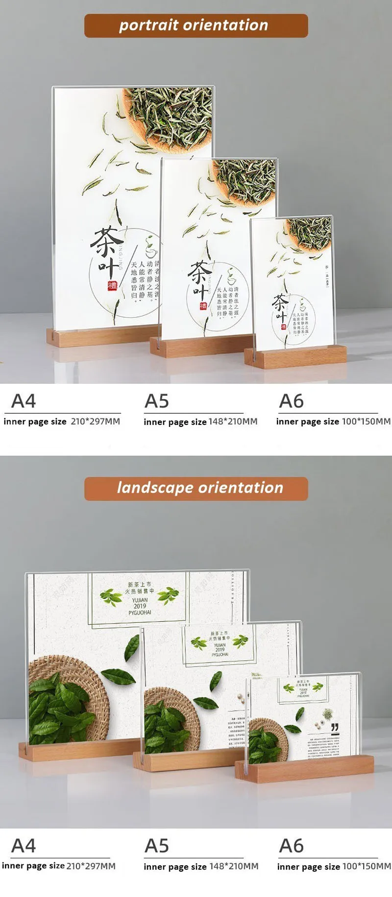 Acrylic QR Code Display Stand T Shape Table Top Payment QR Code Holder ...