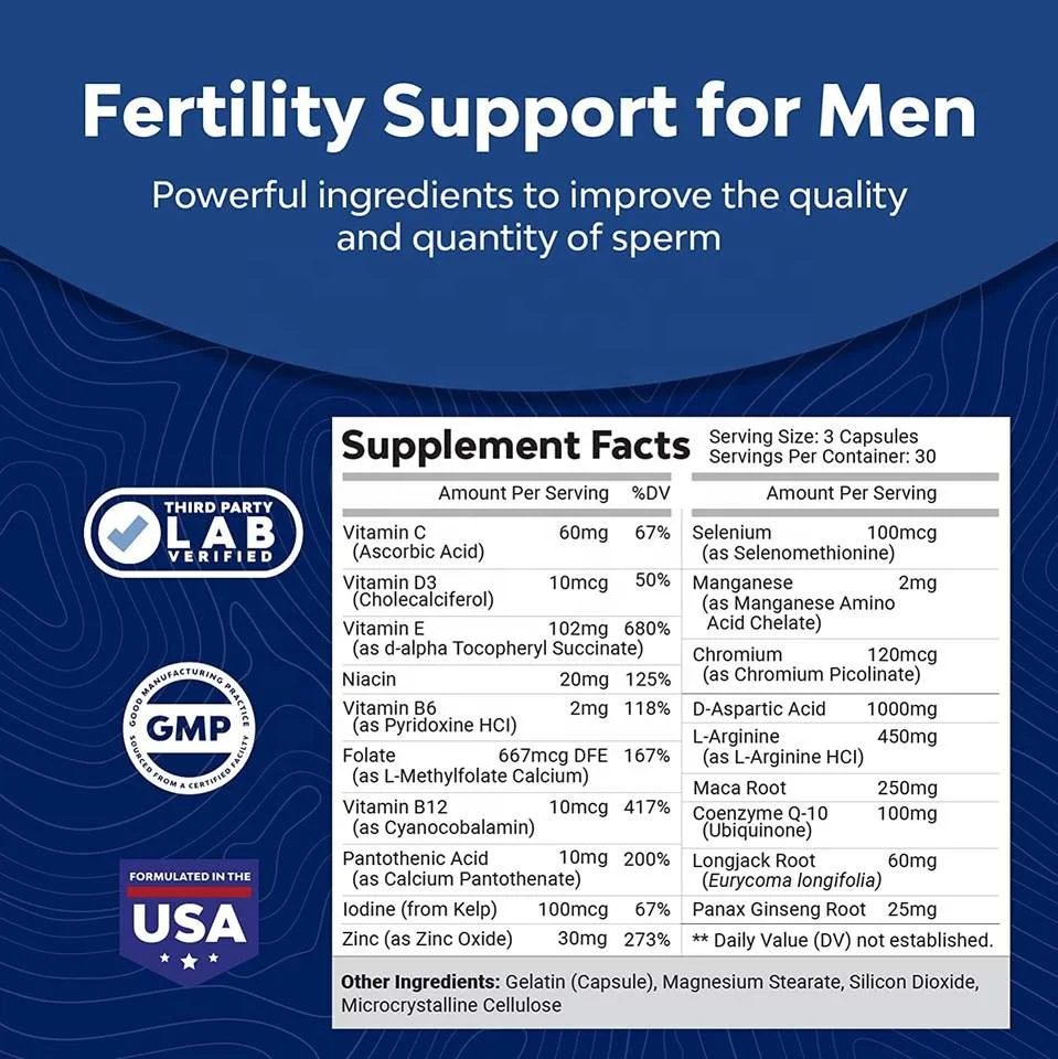 Enhanced Motility Volume Potency Fertility Support Multivitamin Male ...