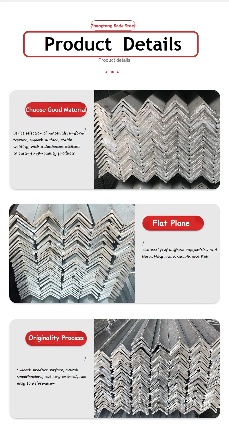 Galvanized Iron Shape Steel Profile Q235b Q355b Equal Angle Bar For ...