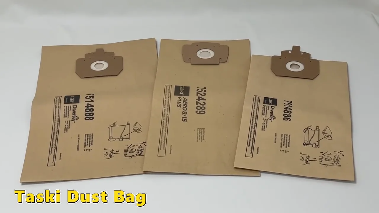 Replacement Paper Suction Dust Bags For Taski 7524289 Aero 8 15 Plus ...