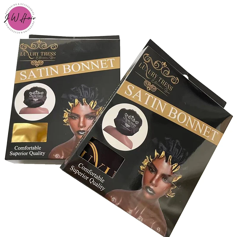 Custom Box for Bonnets and Silk Scarf Customer LOGO Print