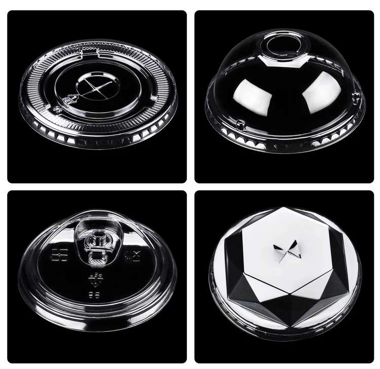 U Shaped Cup Plastic Cups with Lid - Perfect for Beverages