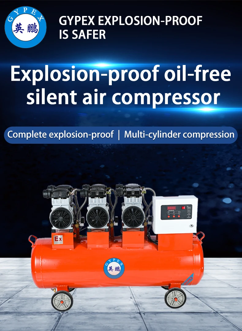 Explosion Proof Oil-free Silent Stationary Air Cooled Air Compressor ...