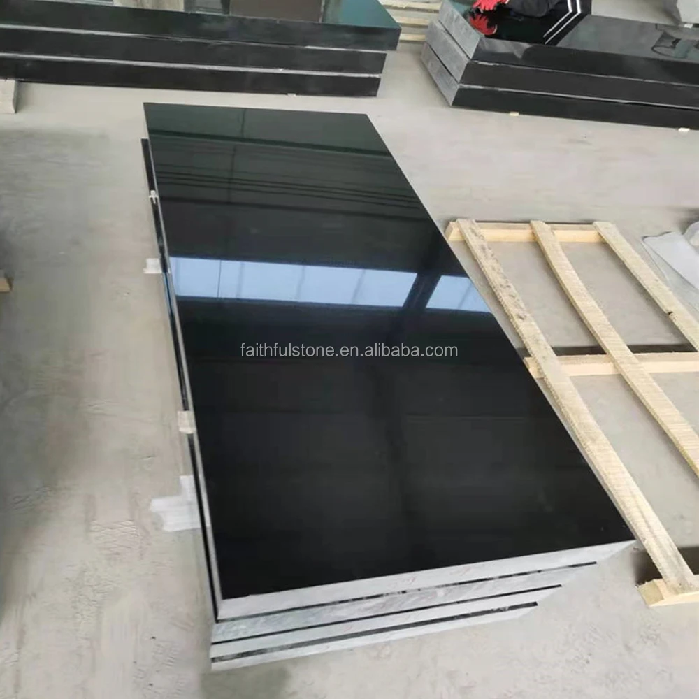 Custom Absolute Shanxi Black Granite Monument Headstone Tombstone Slabs ...