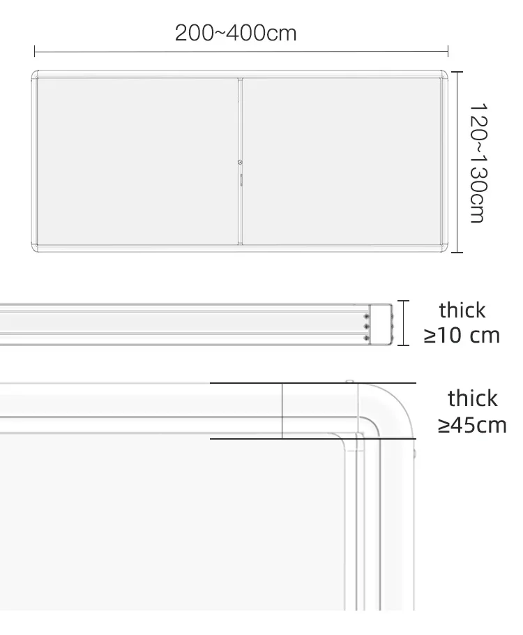 Interactive Whiteboard - Push-Pull Magnetic Chalkboard