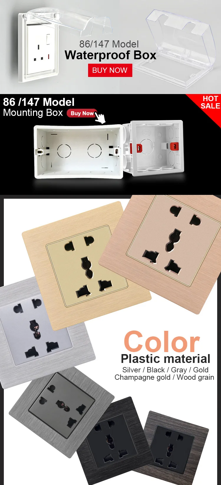 European EU Standard German Socket 16A with Double 2 USB Panel Type 86 ...