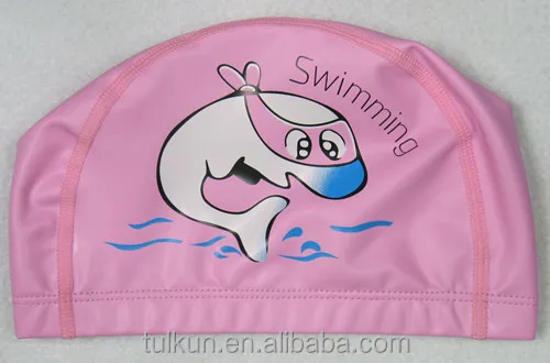 Custom Printed No Minimum Pu Swimming Caps Funny Swimming Cap for Adult ...