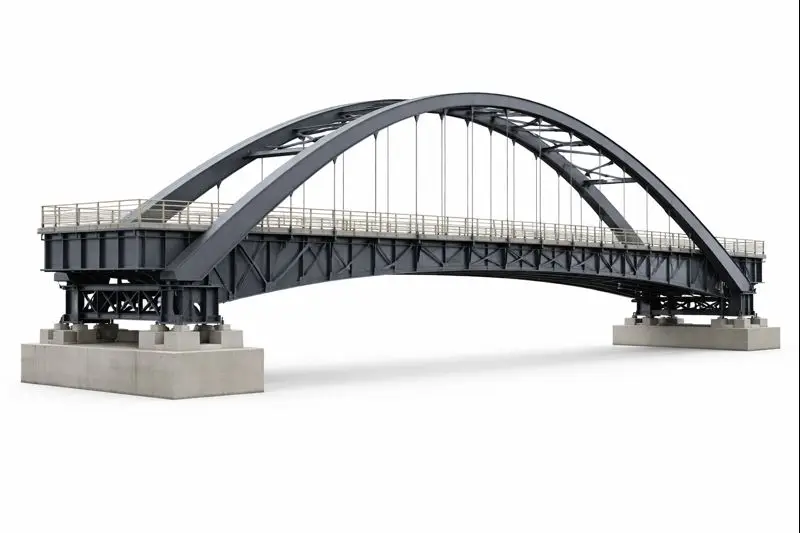 Steel Deck Arch Bridge Heavy Duty Structural Bridge with Welding ...
