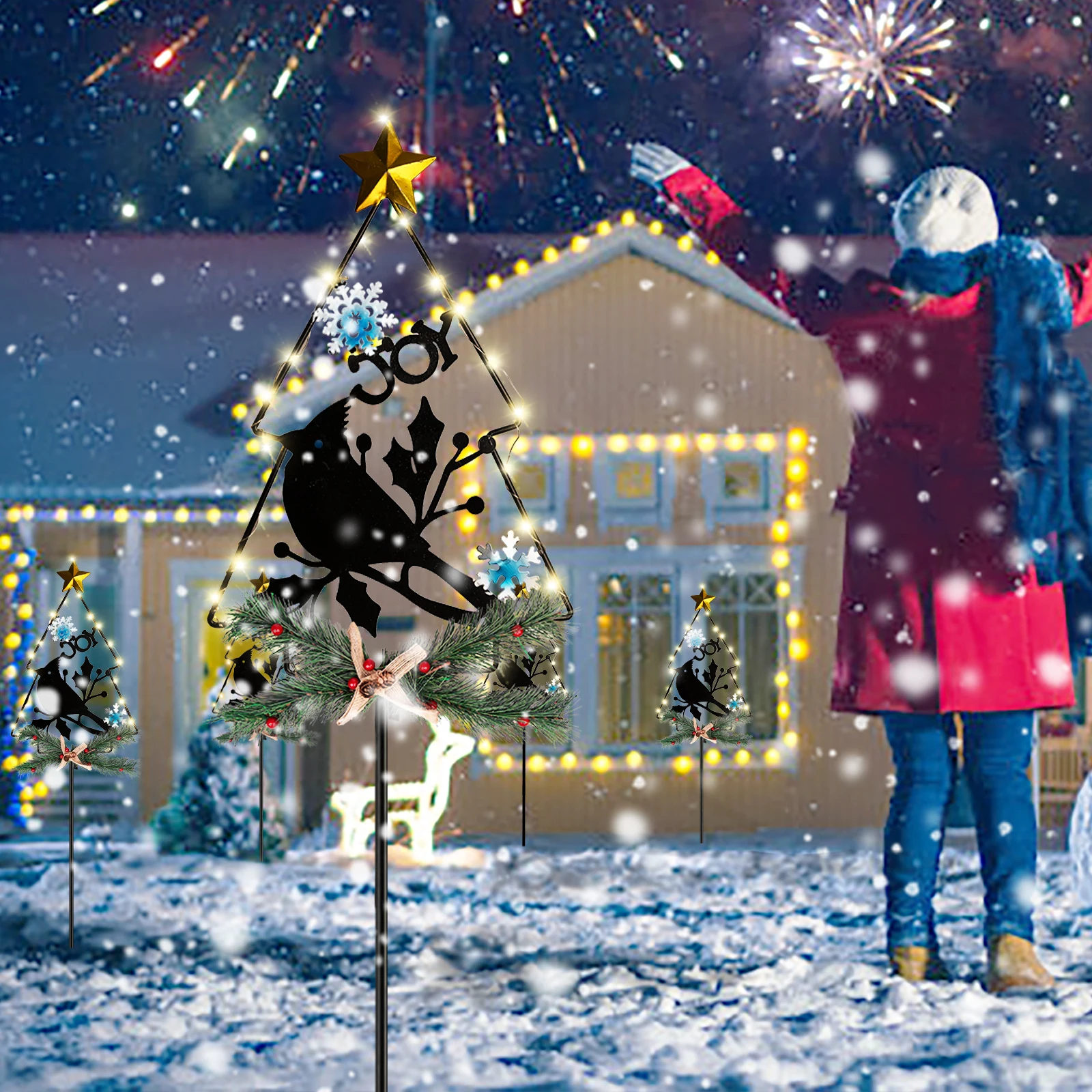 Pathway Lights Solar Powered,Cardinal Decor Figurine Solar Light ...