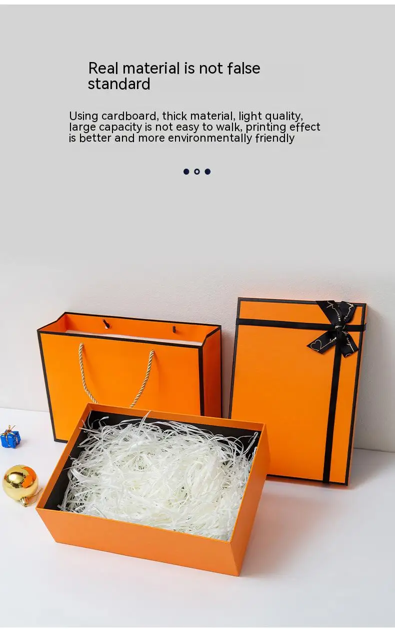 Wholesale Square Orange Paper Boxes Removable Lid Matt Lamination ...