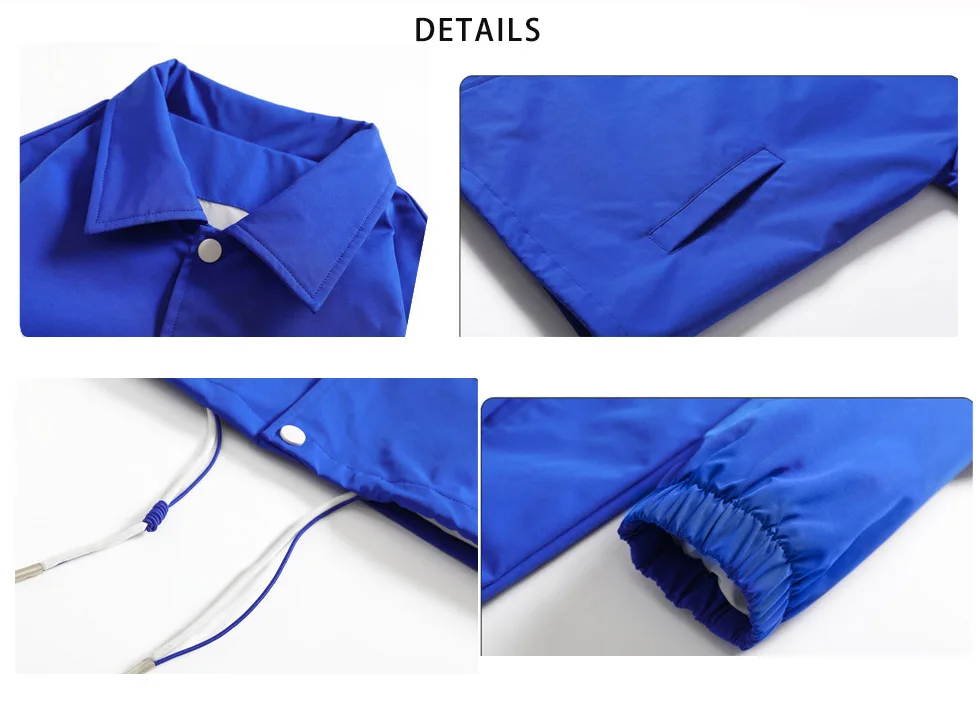 Oem Custom Design Men's Coaches Jacket Blank Custom Logo Plus Size Men ...