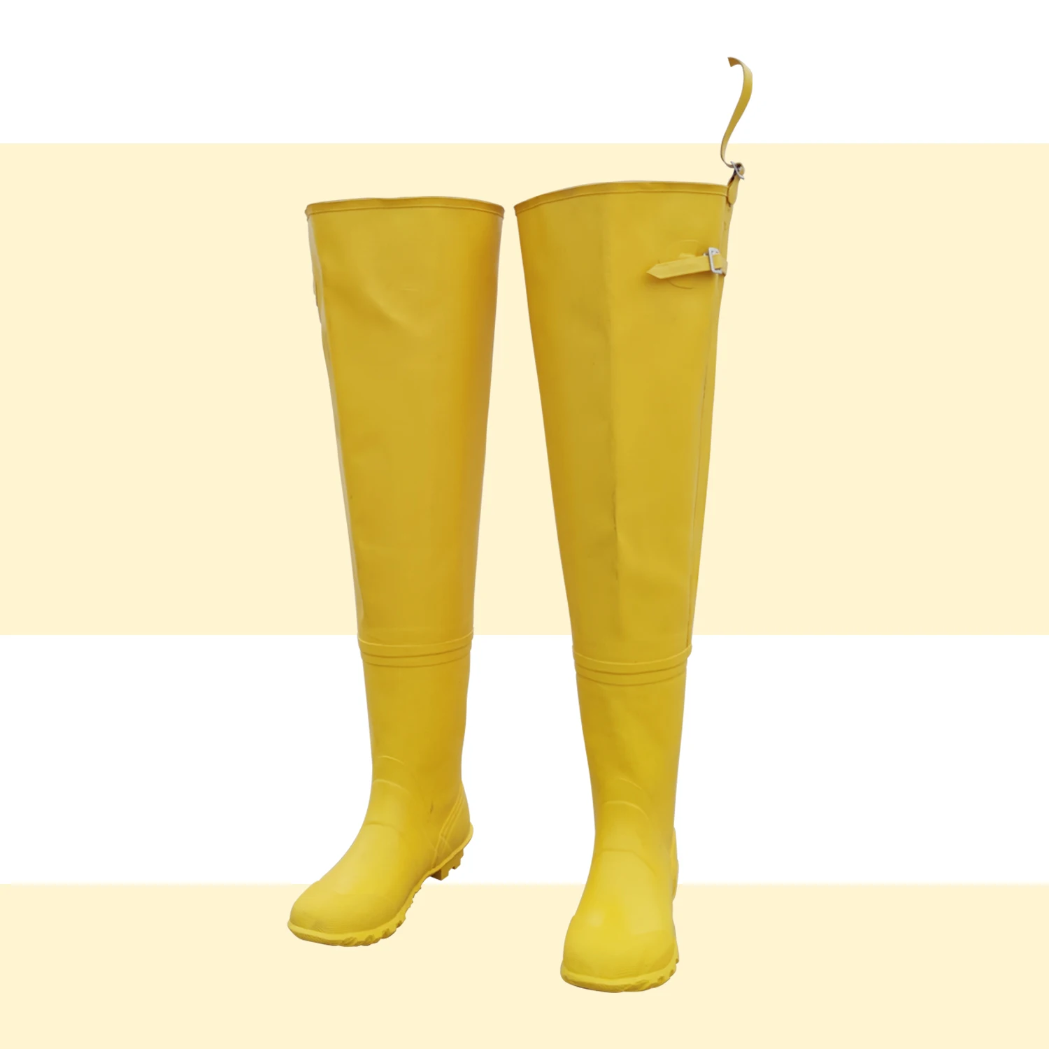 Customized Yellow Men's Rubber Waders for Fishing & Aquatics