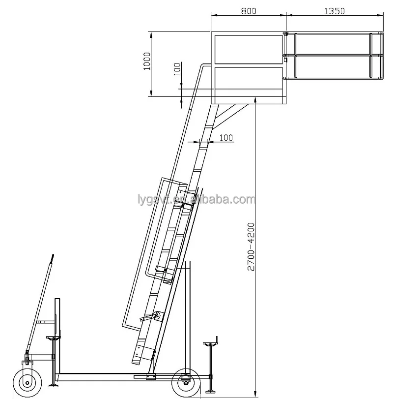 Mobile Movable Safe Platform & Ladder for Tanker Truck Inspection ...