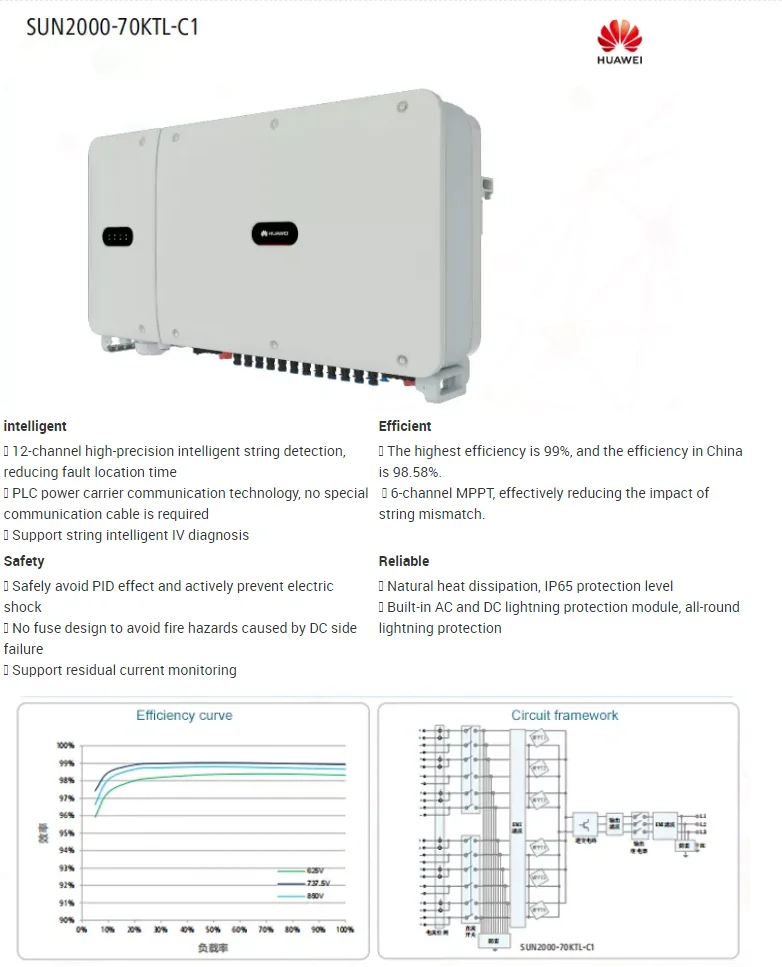Huawei Sun2000-60ktl-m0 60kw Three Phase Grid Tied Solar Inverter With Built In Mppt Charge ...