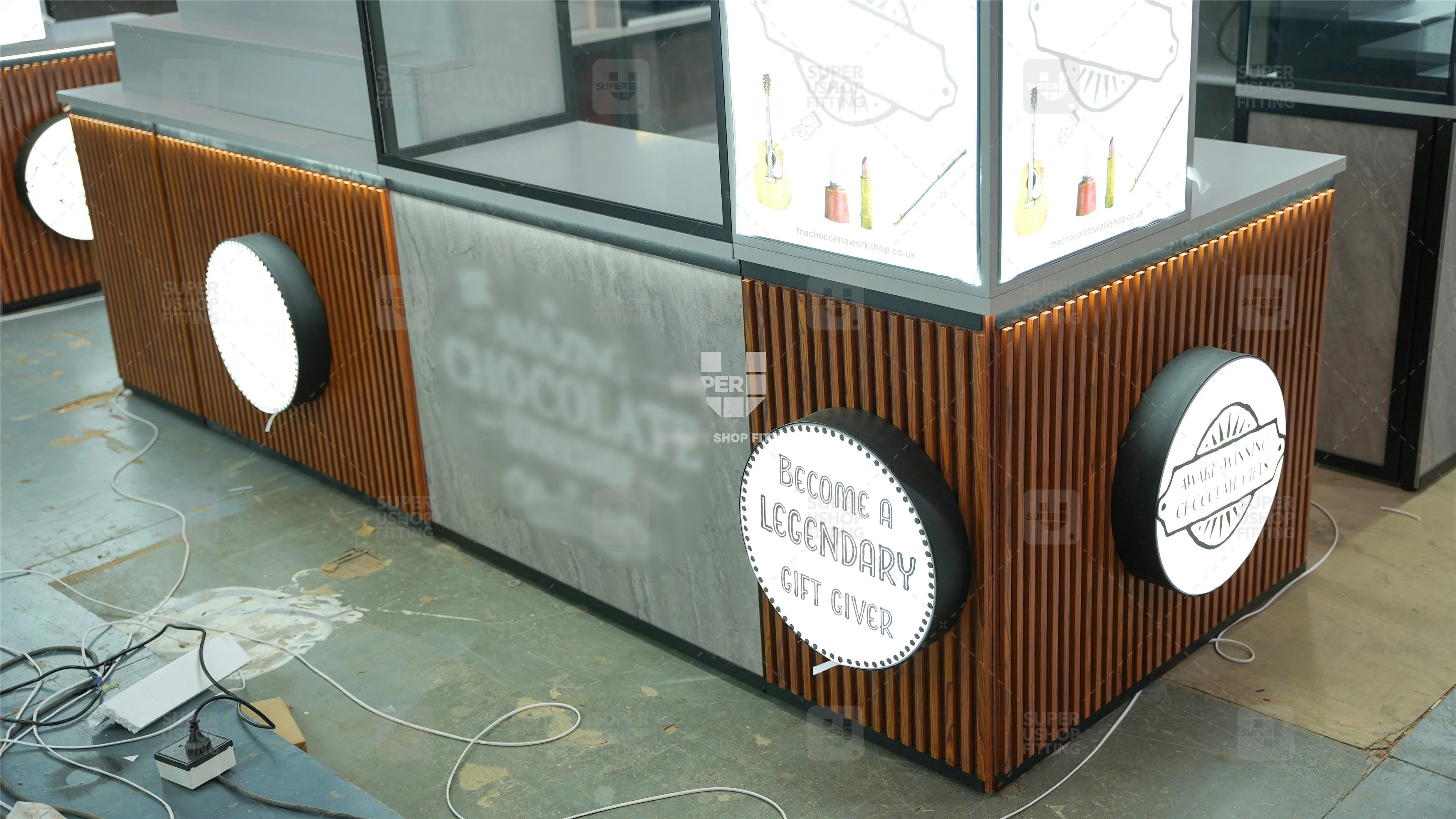 Customizable Coffee Showcase - Trendy Sweets Shop Display