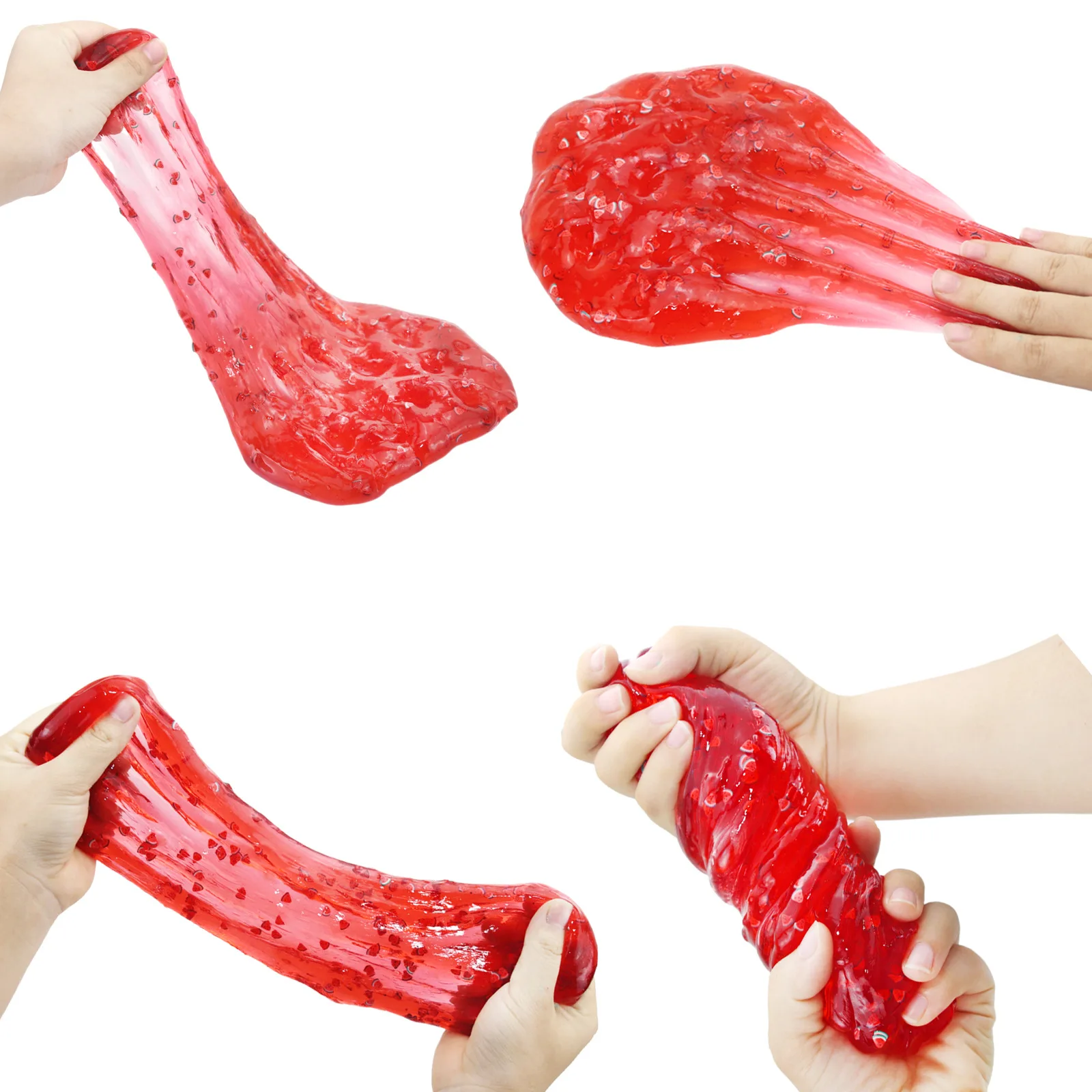 6 Pack Diy Slime Non-toxic Soft Transparent Clay Playdough With Charms ...