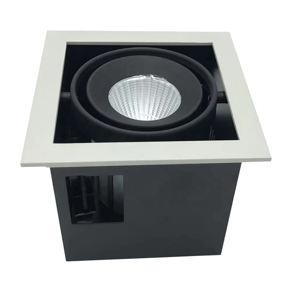 20W Single grille head rectangular square ceiling recessed AR111 ...