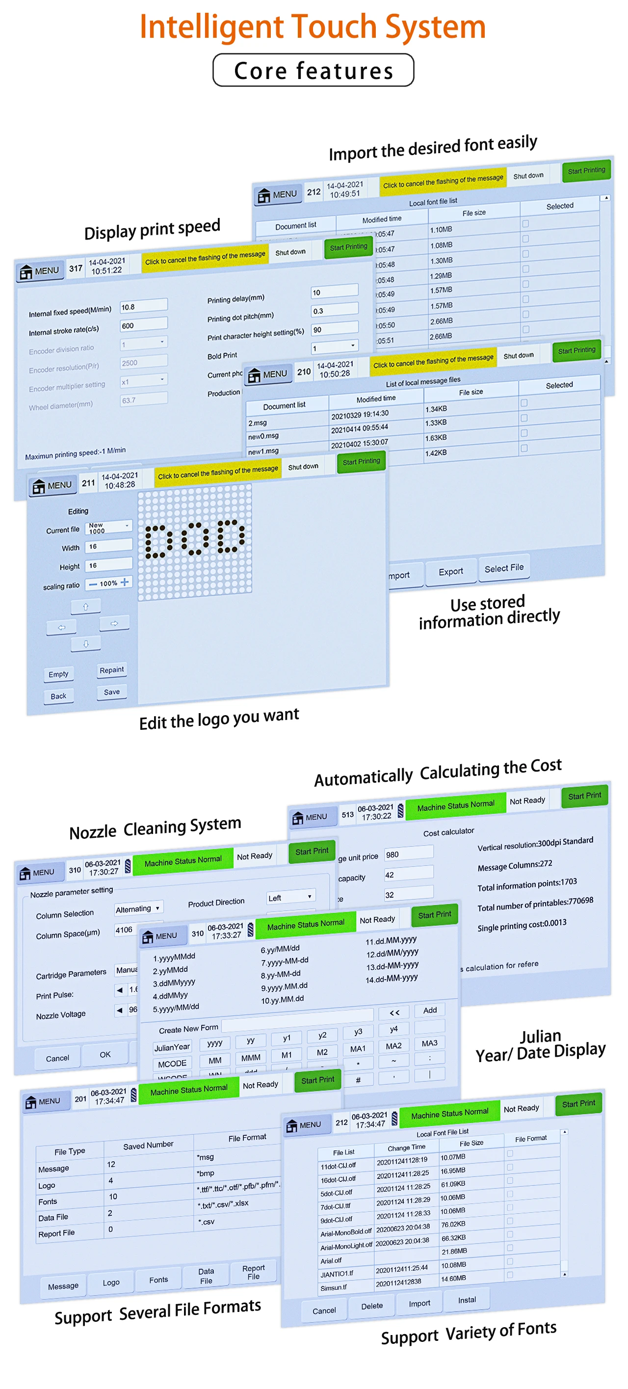 Docod Eco Friendly Cij V2000 Small Character Industrial Inkjet Printer ...