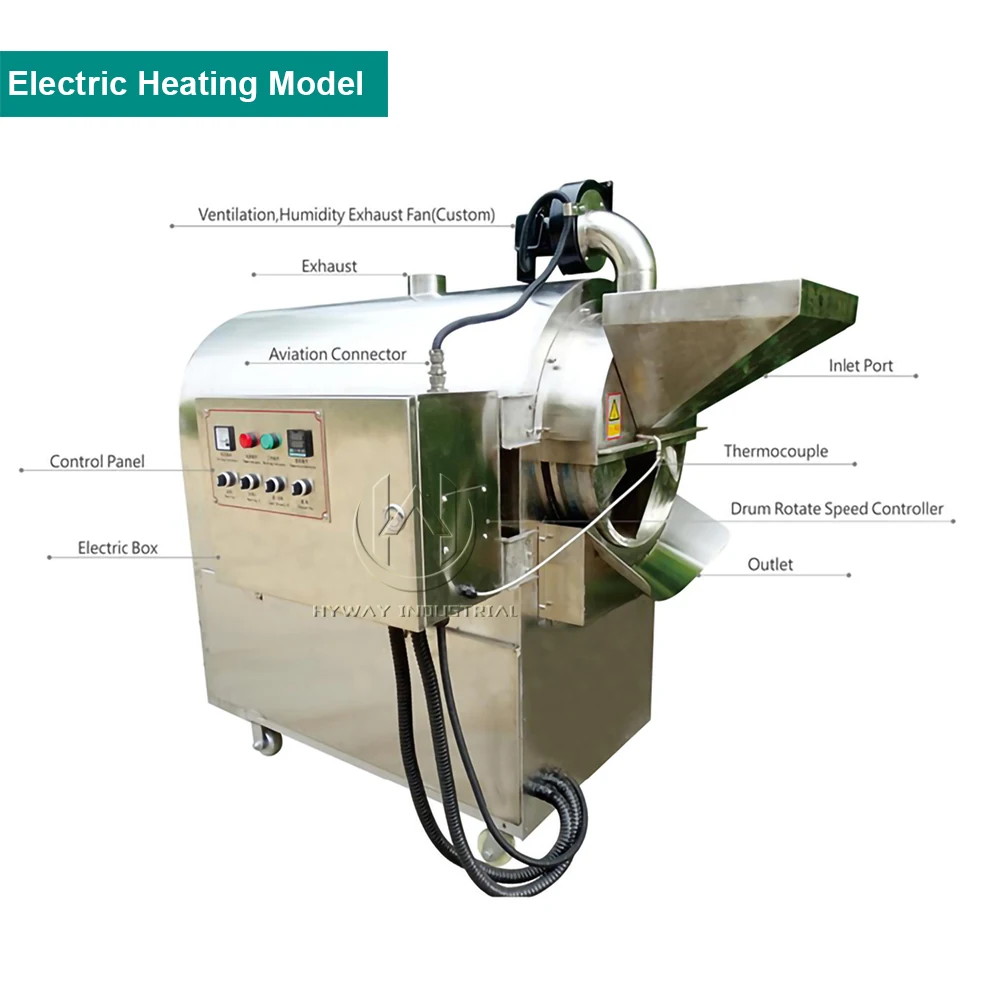 100kg/batch Dry Nut Mini Roaster Nut Home Cocoa Beans Machine| Alibaba.com