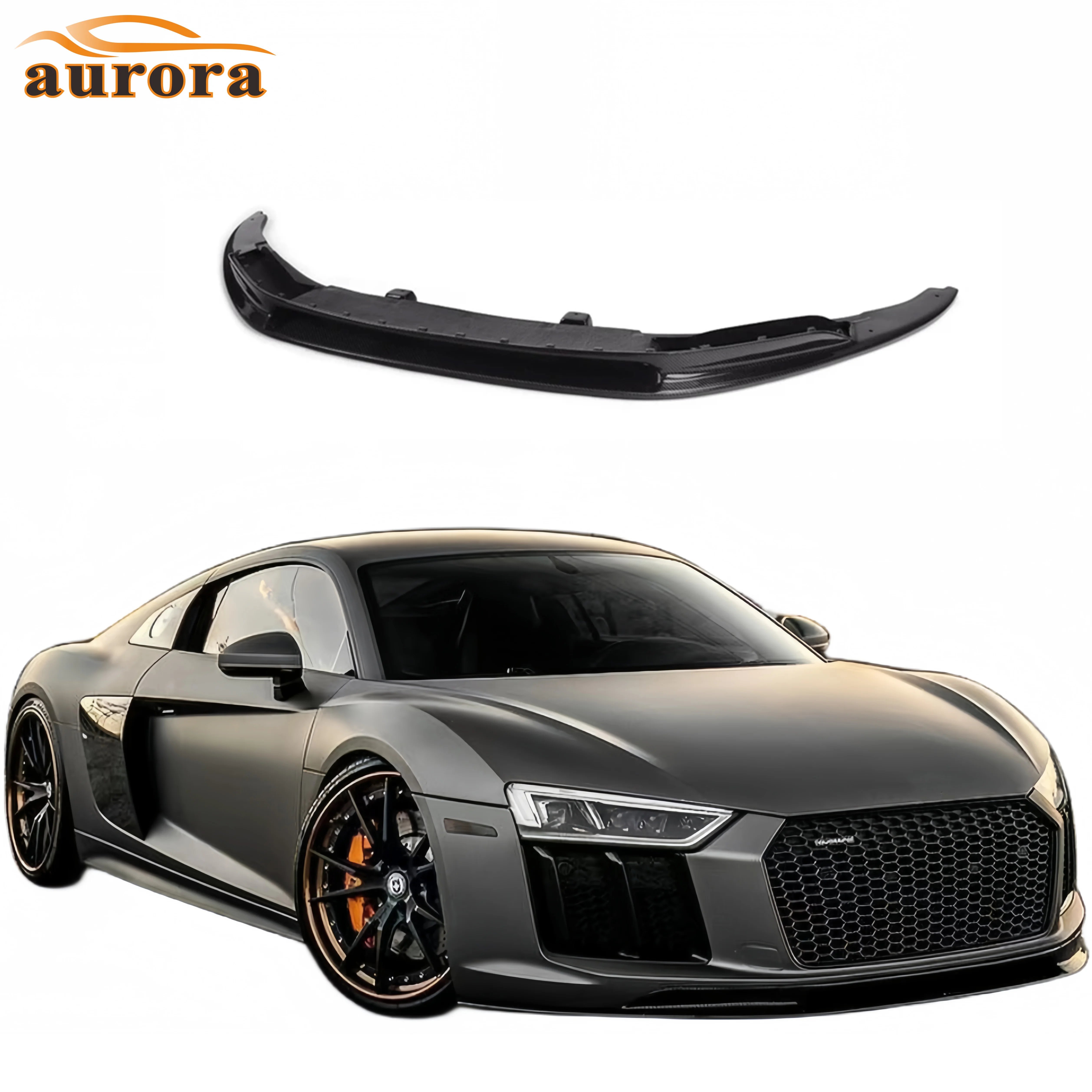 Dry Carbon Fiber V Style Body Kit for Audi R8 Rear Bumper Diffuser ...