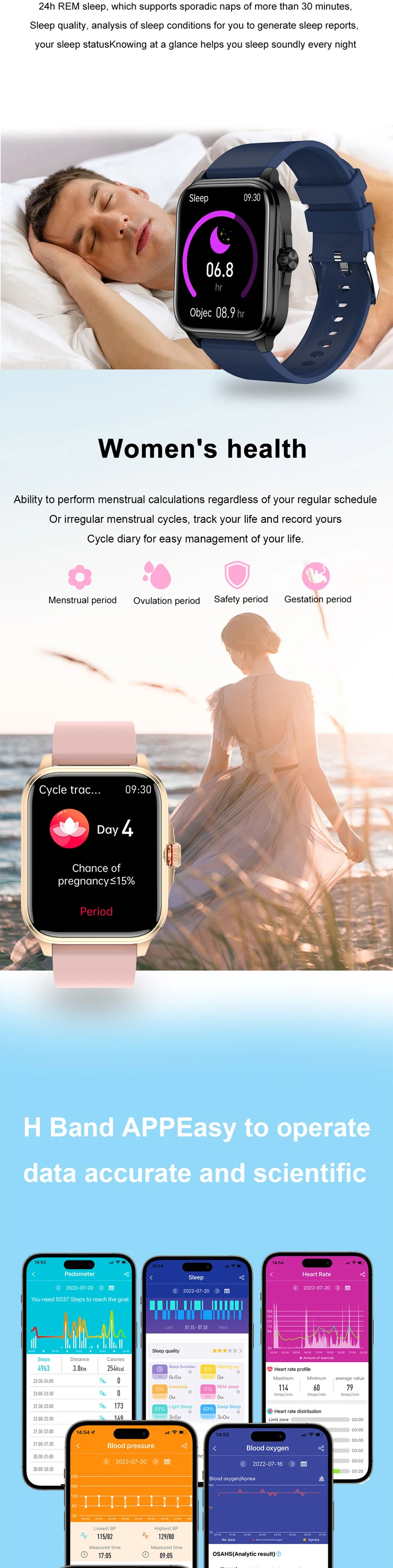 T90 Smart Watch Sos Body Temperature Blood Oxygen Health Watch Cheap ...