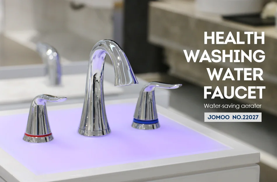 Jomoo Double Handles 8 Inch Widespread Bathroom Sink Faucet Classical 3 ...