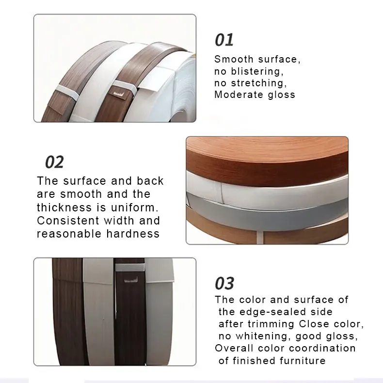 Soruda High Glossy Table Desk Pvc Wooden Plastic Edging Edge Banding ...