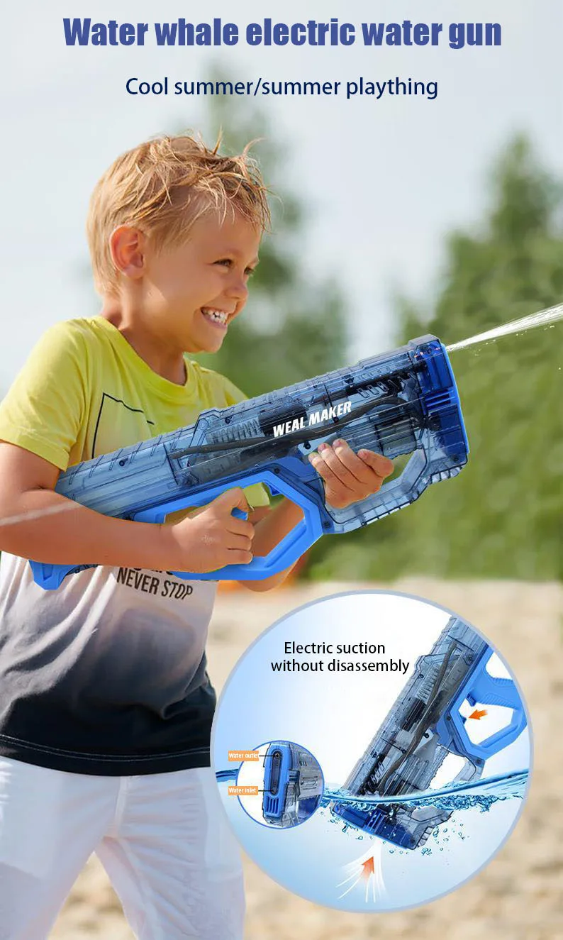 2024 Outdoor Automatic Shooting Water Blaster Gun Toy Summer Water ...