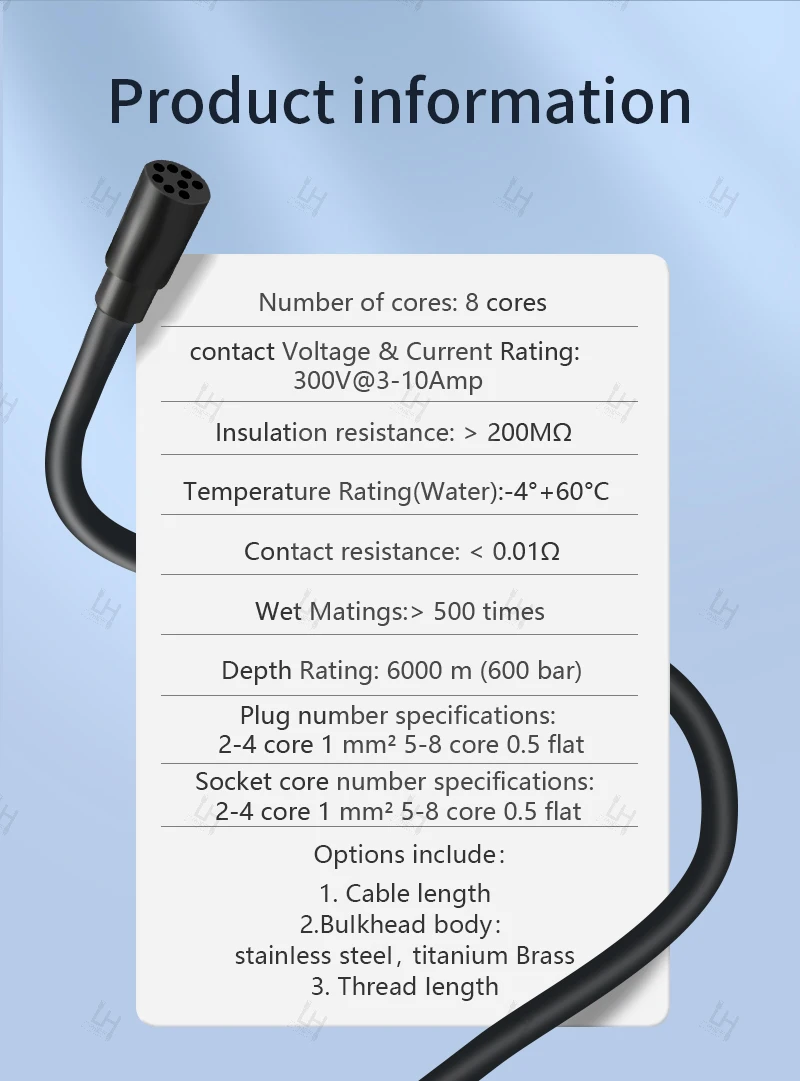 Micro Circular 8 Pin Water Connector Plugs Prise Lectrique Camera Mcil8f/m Marine Electronics ...