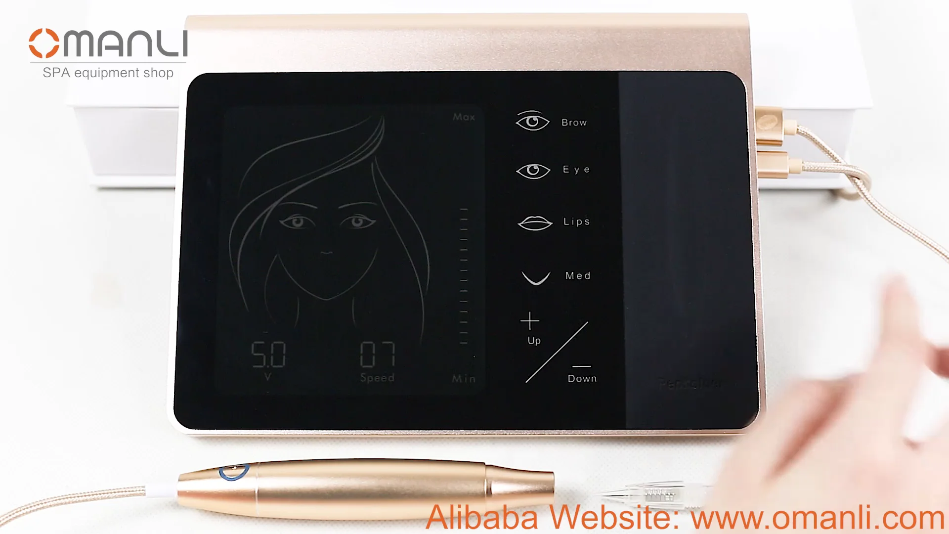 Om-v40 Permanent Makeup Machine Kit For Eyebrow Tattoo Lip Eyeliner ...