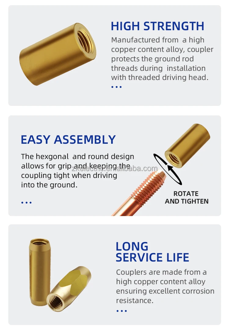 Brass Ground Rod Connector For Grounding Material - Buy Ground Rod ...