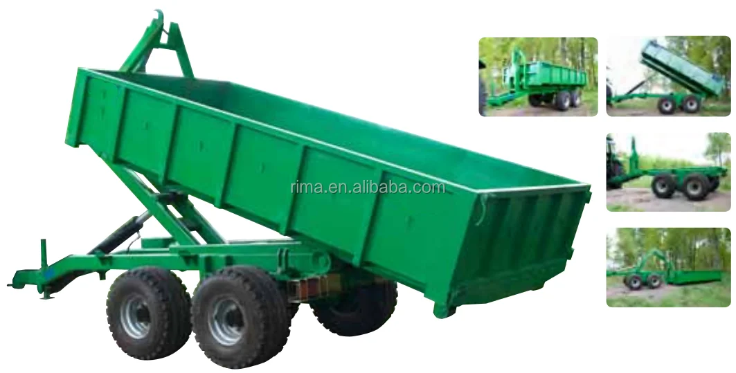 Small ATV Farm Hydraulic 6 Ton Hook Lift Tipper Dump Trailer