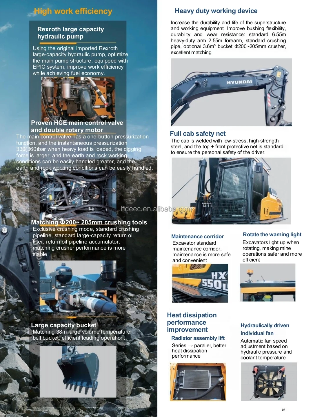 Large-scale Earthworks Equipment Hyundai Hx550l New Hydraulic Crawler ...