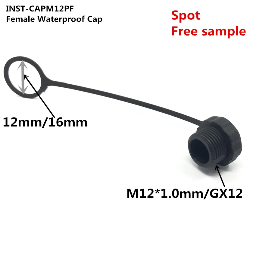 Manufacturer's Mini M12 Female Waterproof Connector Cover Plastic Dust ...